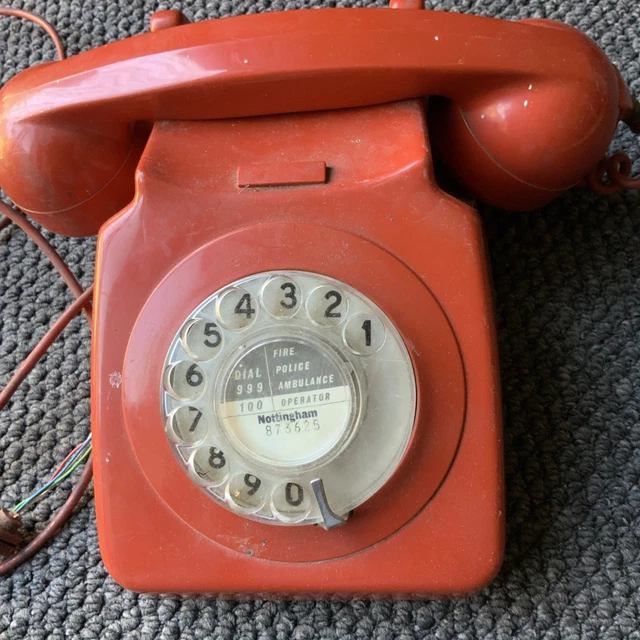 CLASSIC 1960-1970’S RED Rotary Dial Telephone “untested “ £18.26 ...