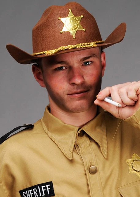 ADULT STRANGER THINGS Sheriff Hopper Style Brown Fancy Dress TV Cosplay ...