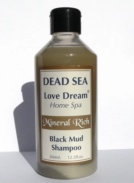 DEAD SEA BLACK Mud Hair SHAMPOO 12.2oz Natural Salts Minerals Rich ...