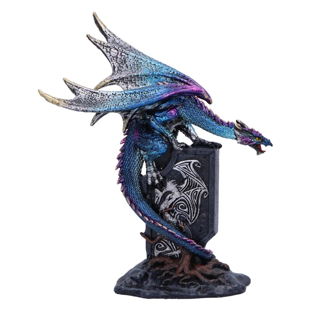 NEMESIS NOW DRACONIC Sigil 17.5cm, Resin, Blue, Blue Dragon on ...