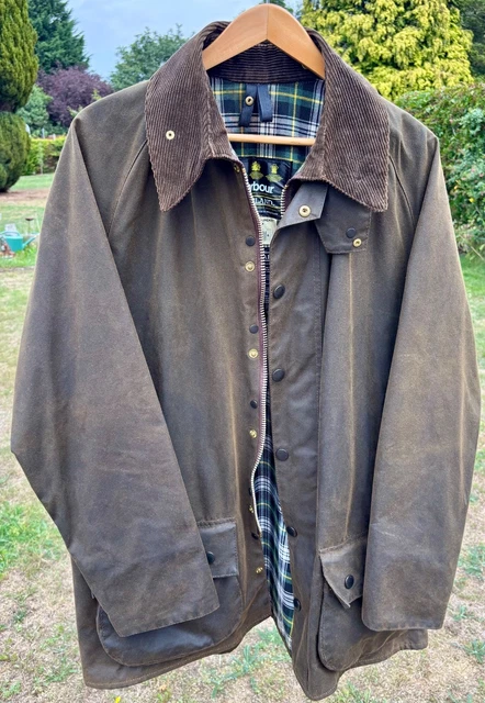 BARBOUR MOORLAND A50 8oz Heavyweight Waxed Cotton Jacket C46/117cm ...