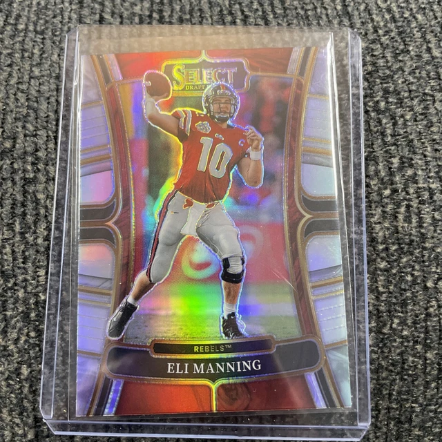 ELI MANNING 2023 Panini Select Draft Picks argent Prizm Ole Miss New ...