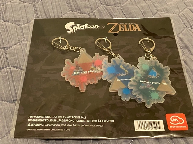 SPLATOON X ZELDA Splatfest Keychain Set from My Nintendo Rewards Set Of ...