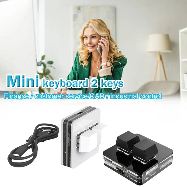 2-KEY CUSTOM MACRO Keyboard Mini Keypad Copy Gaming Keyboard Mechanical ...