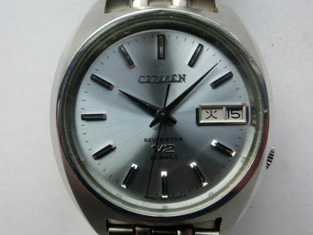 CITIZEN SEVEN STAR V2 7790-770692 Y Vintage Ss 22 Jewels Automatic ...