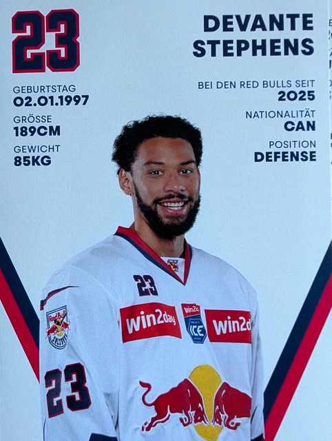 EC RED BULL Salzburg 2025/26 Autograph Card Ice Hockey DEL Devante Stephens £2.08 - PicClick UK