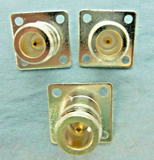&N& FEMALE, 4 Hole Chassis Mount, Silver/Teflon/Gold Pin, Quality ...