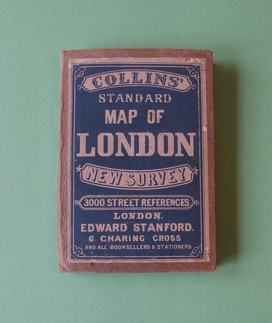 ANTIQUE COLLECTABLE VERY Rare Collins Standard Map Of London 1859 £644. ...