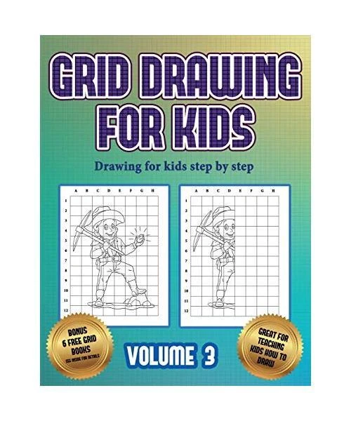 DRAWING FOR KIDS step by step (Grid drawing for kids - Volume 3): This ...