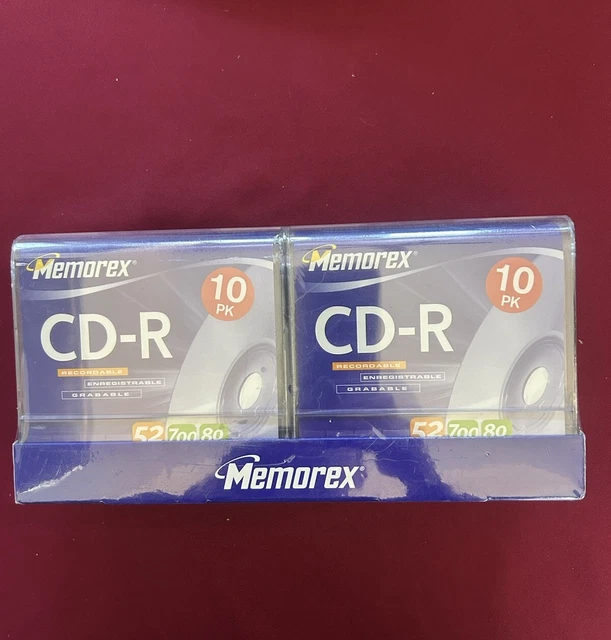 NEW MEMOREX CD-R 6 Packs Of 10 Resale Pack 52x 700MB 80min Recordable ...