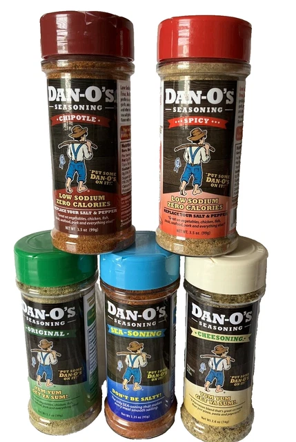 DAN-O'S SEASONING 5 PK Original, Chipotle, Spicy, Cheesoning & Danos ...