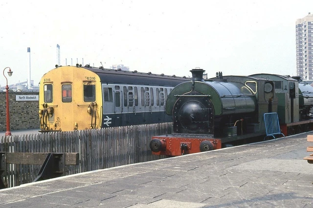 BRITISH RAIL 2EPB 6316 & peckett 0-4-0 North Woolwich Rail Photo £2.70 ...