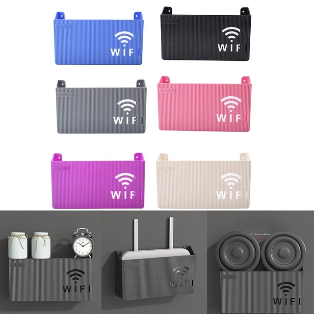 CREATIVE WALL MOUNTED WiFi Router Organizer Box ABS Plastic Organizer ...