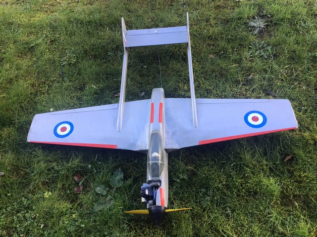 KIT-BUILT RC PLANE WARBIRD De Havilland Vampire 1.0M Wingspan RAF OS ...