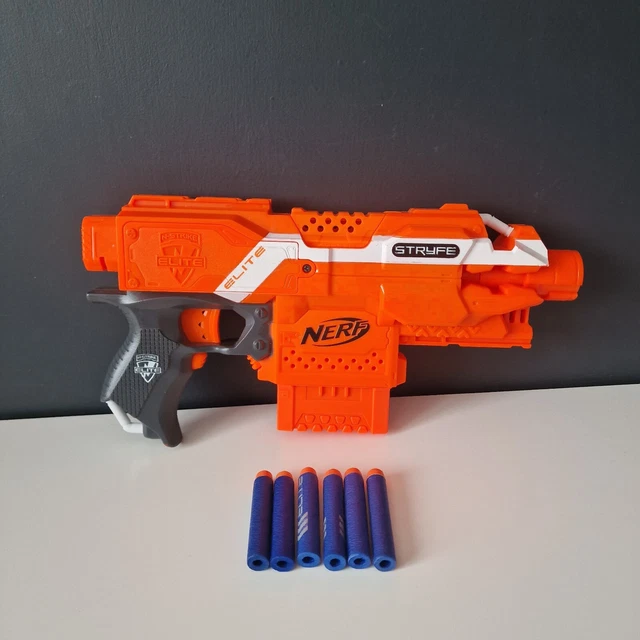 NERF N-STRIKE ELITE Stryfe Blaster Gun With Magazine Working Battery ...
