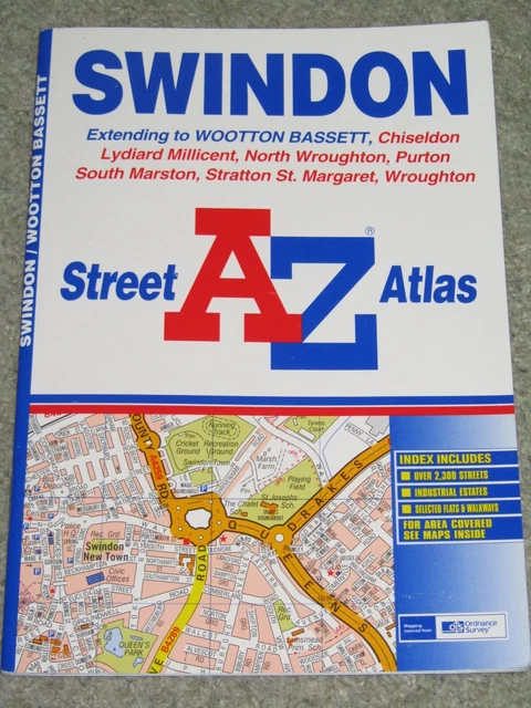 A-Z STREET ATLAS of Swindon, Geographers A-Z Map Co - 2003 edn - colour ...