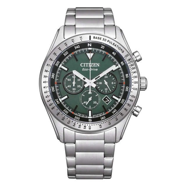 CITIZEN WATCH OUTDOOR Rescue Eco Drive Chrono Panda Green 43mm CA4600 ...