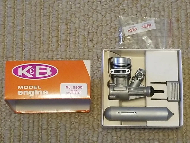 K&B MODEL ENGINE No. 5900 .45 R/C Sportster Vintage New Old Stock $99. ...