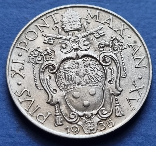 MONETA COIN STATO Della Cittá Del Vaticano Papa Pio Xi Una Lira Lire 1 ...