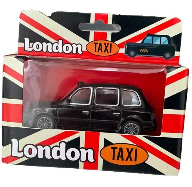LONDON BLACK CAB Taxi Car Model Pull Back&Go Kids Toy Die Cast Metal ...