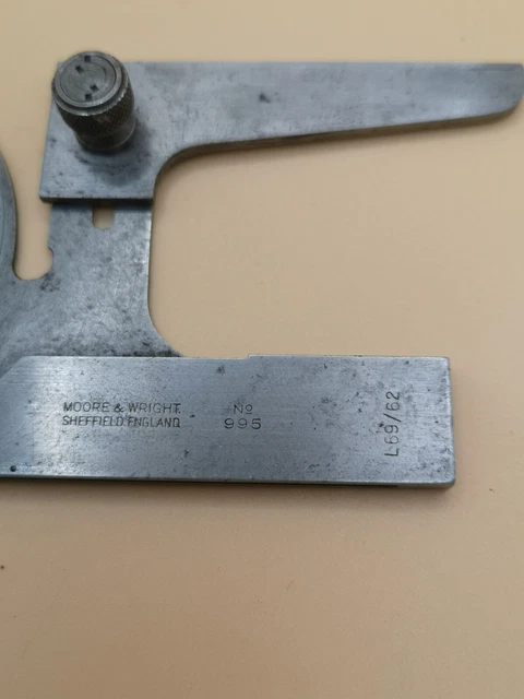 MOORE AND WRIGHT No995 J69/62 Bevel Protractor with box £50.00 ...