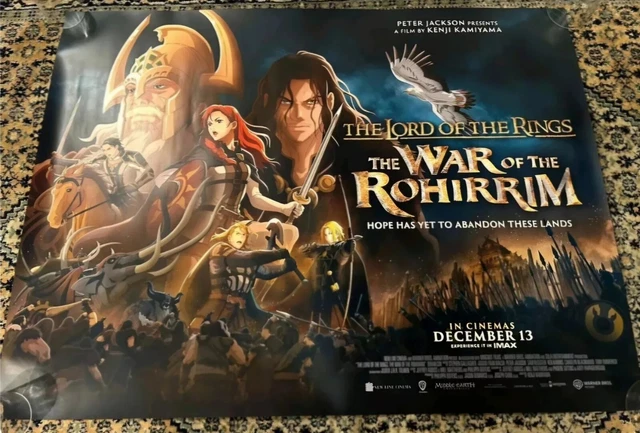 LORD OF THE Rings War Of The Rohirrim 30”x40” Cinema Quad Poster £24.99 ...