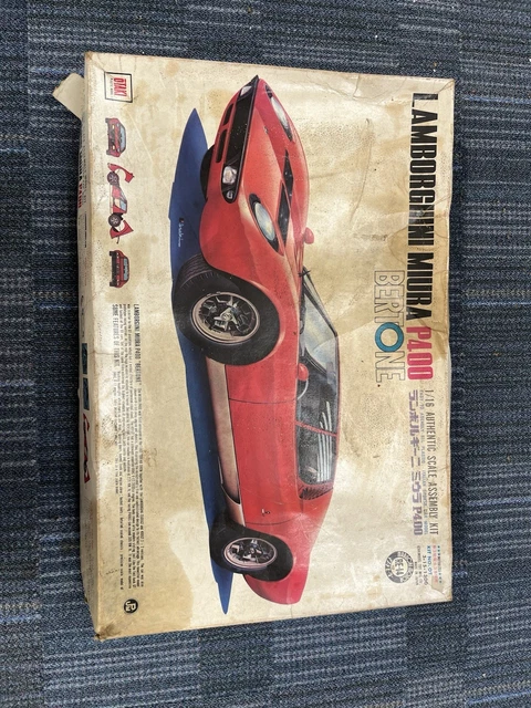 RARE OTAKI LAMBORGHINI Miura P400 "Bertone" motorised car model kit 1/ ...