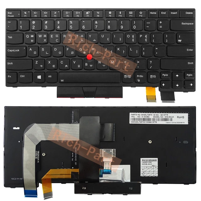 KOREAN BACKLIT W/TRACKPOINT Keyboard for Lenovo Thinkpad T470/T480/A475 ...