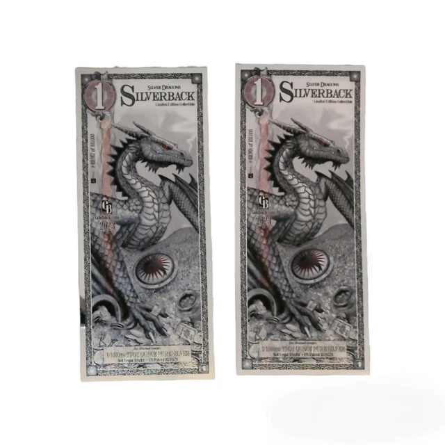 1 SILVERBACK DRAGON Notes Limited-Edition 2 Consecutive Numbers £36.17 ...