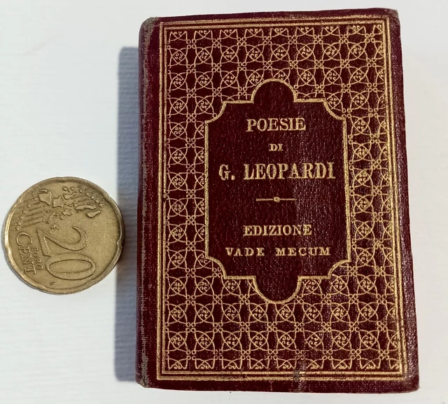 POESIE DI G. Leopardi - edizione Vade Mecum - Barbera Editore 1919 EUR ...