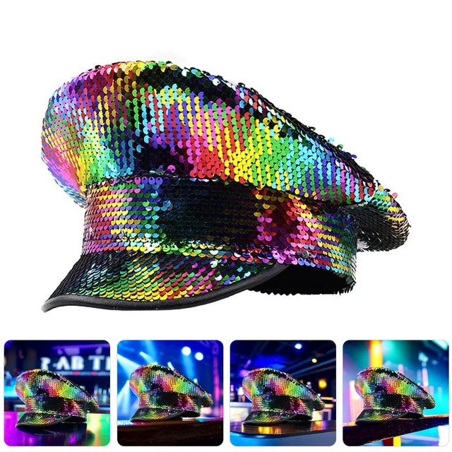 SHINY HAT FOR Disco Party Sequin Women Bachelor Drinking Carnival $40. ...