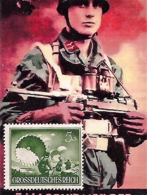 WW2 NAZI GERMANY Postage 1944 Third Reich FALLSCHIRMJAGER stamp B MNH ...