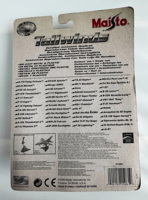 MAISTO TAILWINDS - Junkers Ju-87 Stuka German WWII Diecast - With Stand ...