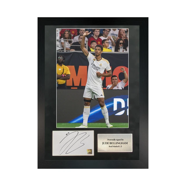 AUTHENTIC HAND-SIGNED JUDE Bellingham Madrid Single Photo A3 Frame W ...