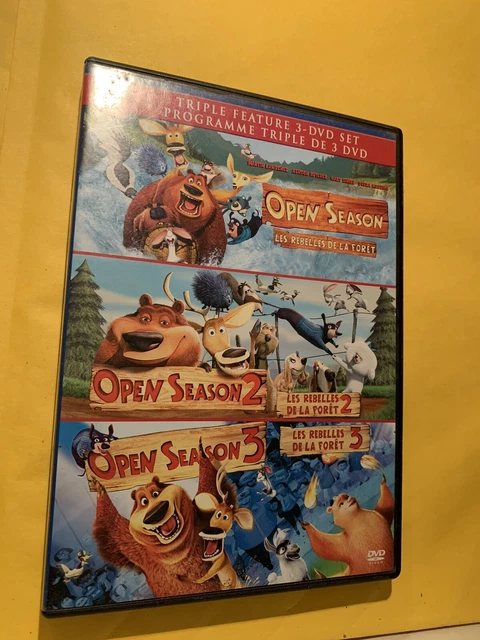TRIPLE FEATURE DVD Open Season/open Season 2/open Season 3 DVD 2010 Pre ...