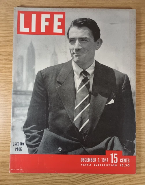 LIFE MAGAZINE DECEMBER 1, 1947 GREGORY PECK Actor Old Hollywood £7.61 ...