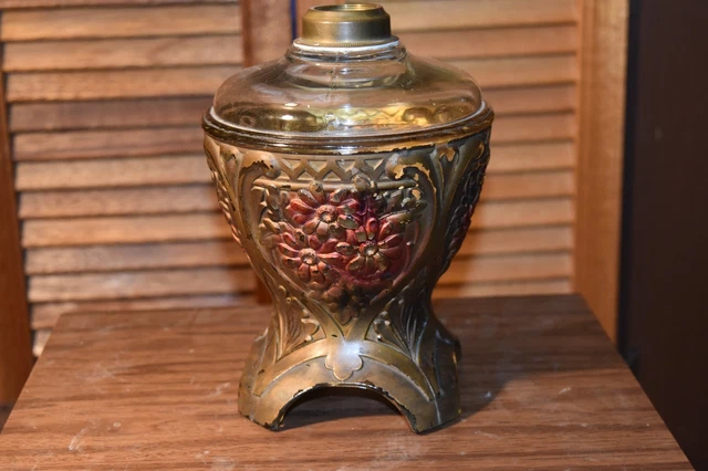 RARE ANTIQUE GOOFUS Glass Lamp Base Eapg Circa 1900 $35.00 - PicClick CA