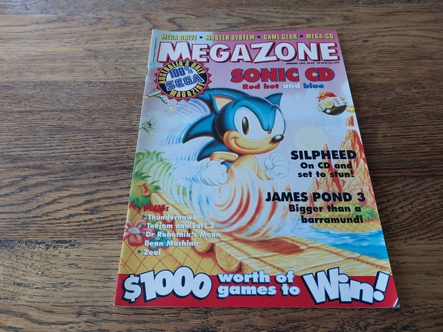 SEGA MEGAZONE SONIC The Hedgehog Cover Australian Sega Gaming Magazine ...