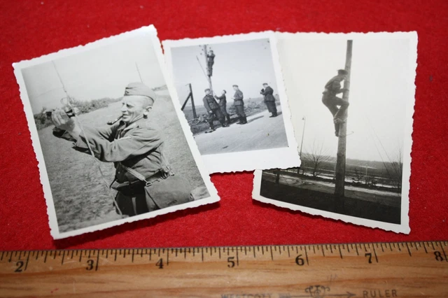 WORLD WAR 2 WW2 Original photo German Wehrmacht telegraph wire ...