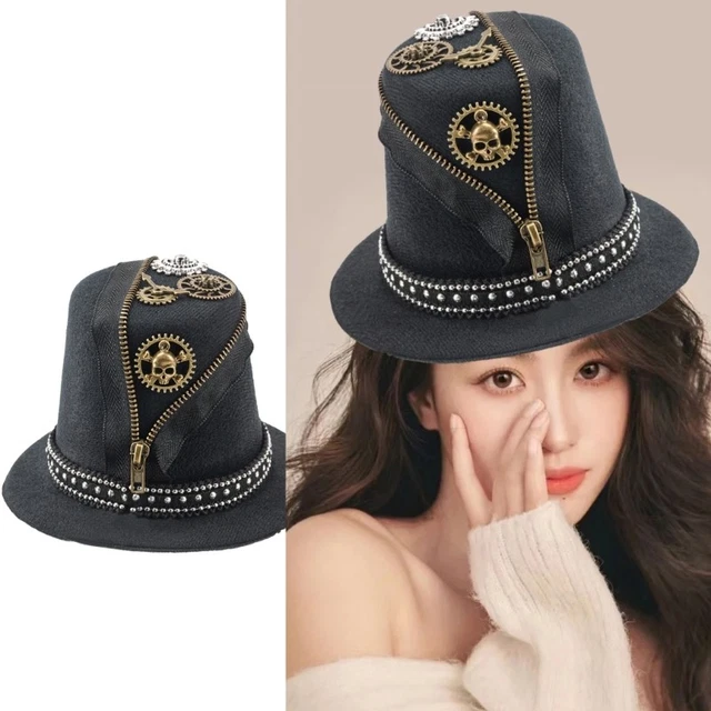 TOP HAT HAIR Clip Halloween Costume Dress Up Hat Masquerades Party ...