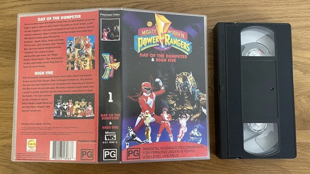 POWER RANGERS VHS Vol 1 Day of the Dumpster & High Five Video tape ...