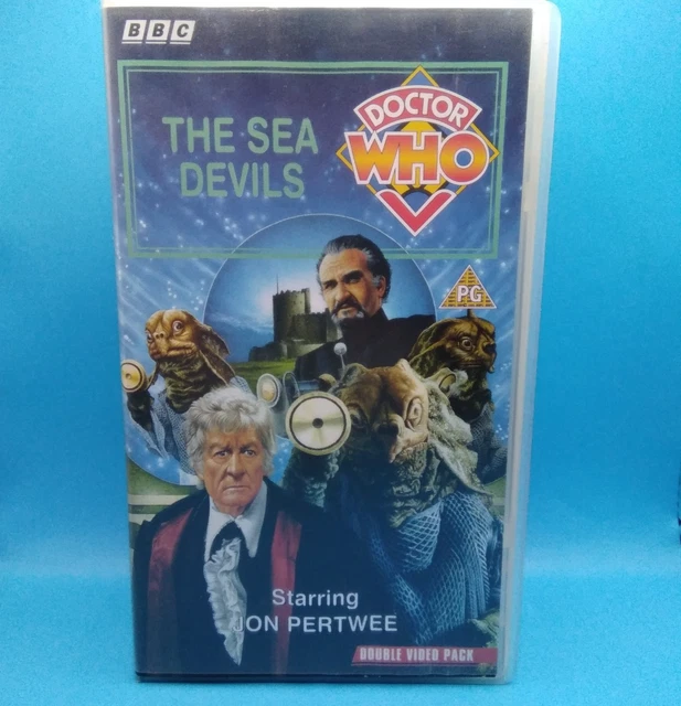 DOCTOR WHO DOUBLE Video Tape VHS Pal The sea devils starring Jon ...