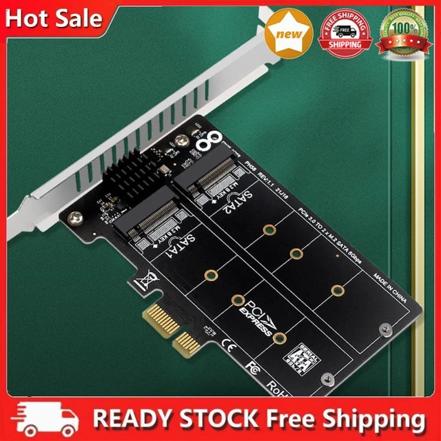 M.2 SATA TO PCIE Dual-Disk Array Card RAID Adapter Board Useful Support ...