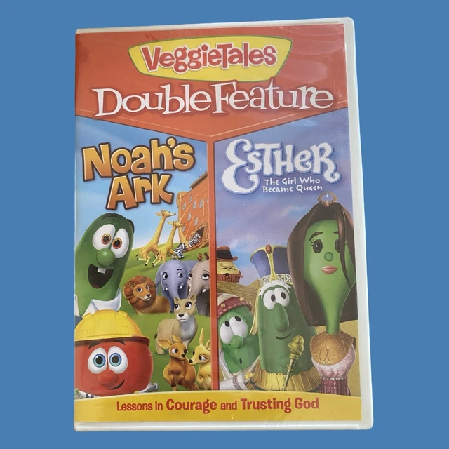 VEGGIETALES DVD DOUBLE Feature Noahs Ark & Esther NEW! SEALED! Free ...