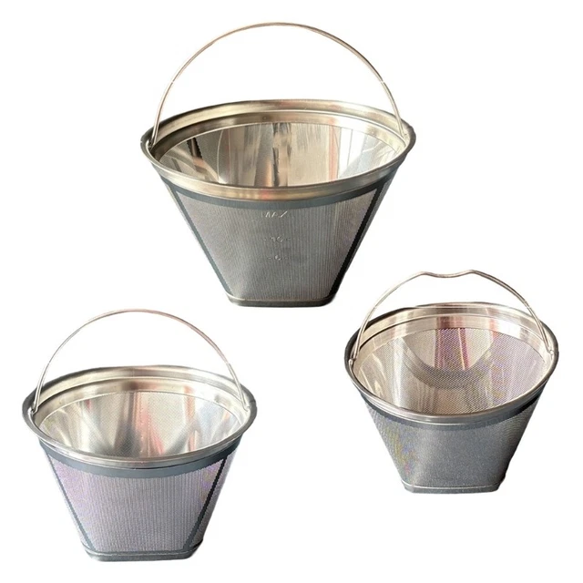 PRACTICAL COFFEE MACHINE Filter 304 Steel Cone Shape Fine Mesh Design ...