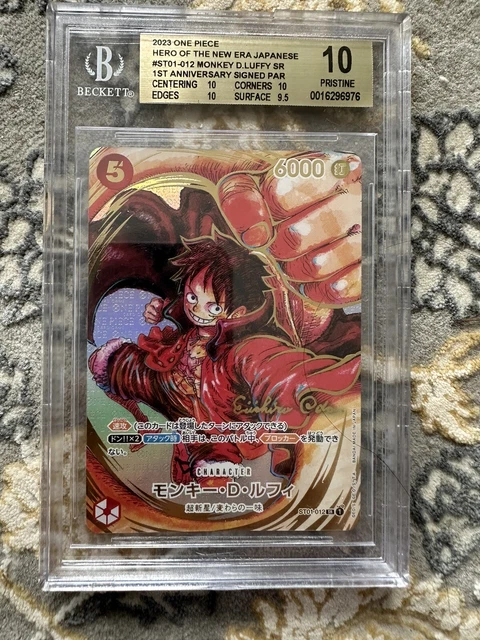 ONE PIECE CARD Op05 Monkey D Luffy St01-012 Parallel Sr Signature Bgs 10 EUR 2.955,72 - PicClick FR