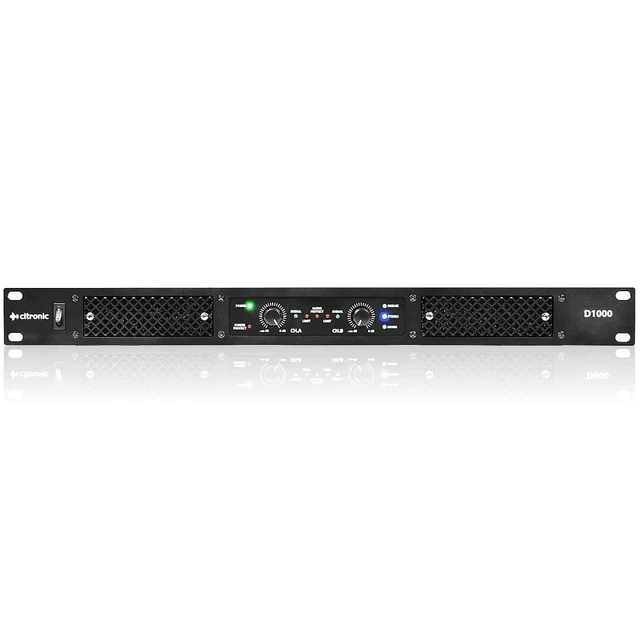 CLASS D STEREO PA Amplifier 1U 500w RMS Per Channel Lightweight 1000W £ ...