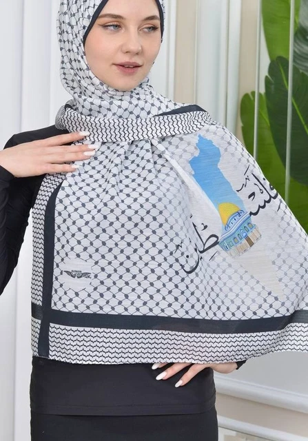 PALESTINE SCARF For Man And women hijab keffiyeh Hatta Palestine Map £ ...