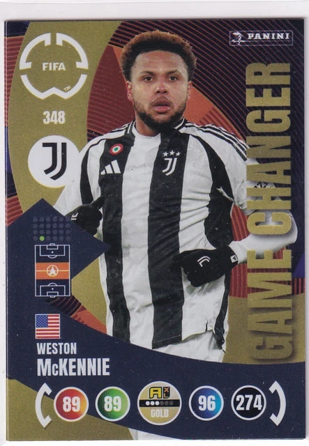 PANINI 2025 FIFA Club World Cup 25 Card No. 348 Weston Mckennie Game ...