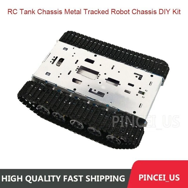 RC TANK CHASSIS Metal Tracked Robot Chassis Robot Car Chassis Shock ...